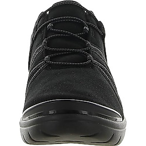 BZees Womens Kinetic Slip-On Black Twill 11 M