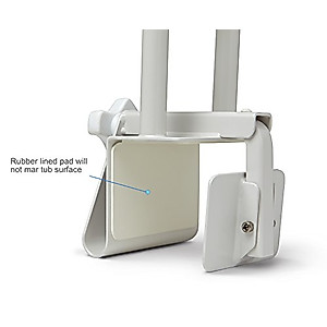 Medline Bathtub Safety Grab Bar, Handle Clamps on to Side of Bathtub Shower, Medical Tub Rail for Bathrooms is Great Elderly or After Surgery