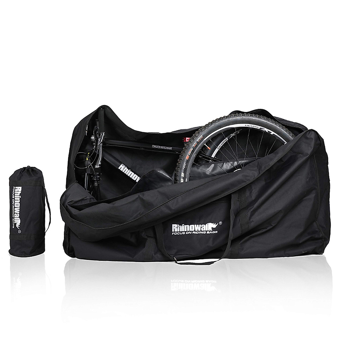 HUNTVP Bike Travel Bag Bicycle Transport Carrying Case with a Carry Bag for 26-29inch Folding Bike Foldaway Bicycle
