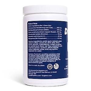 Advanced Hip & Joint Supplements for Dogs, USA Made with Glucosamine & Green Lipped Muscle for Mobility Health, 60ct