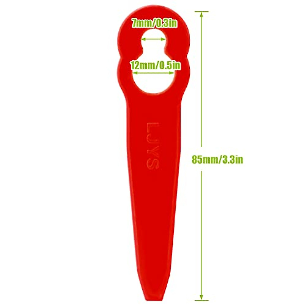 Odashen 40pcs Replacement Plastic Blades Accessories for STIHL Polycut 2-2 FSA 45 Lawnmower Trimmer Grass Mowing Nylon Blades Garden Lawn Cutter