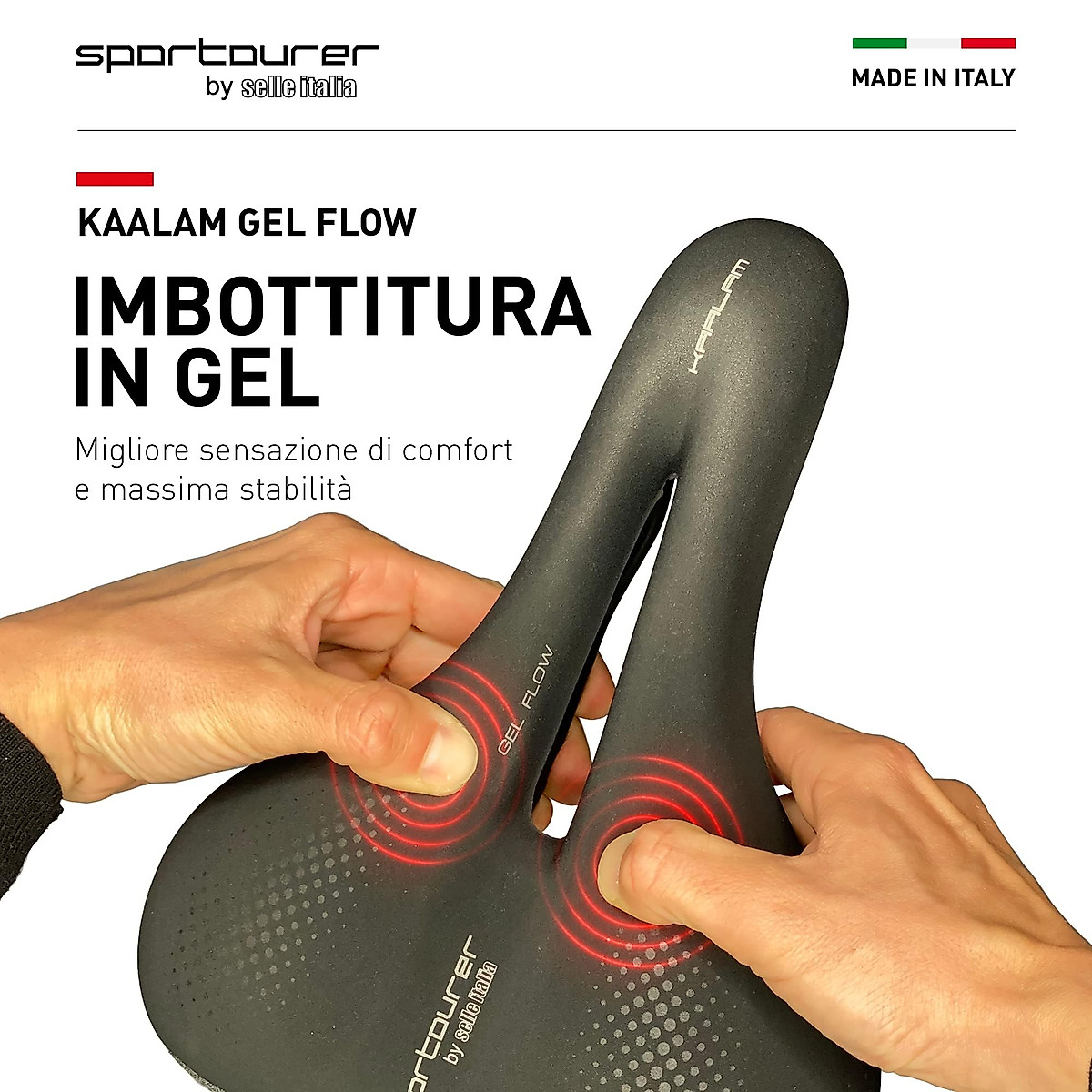 Selle Italia, Kaalam Gel Flow Saddle, Black, L2 One Size