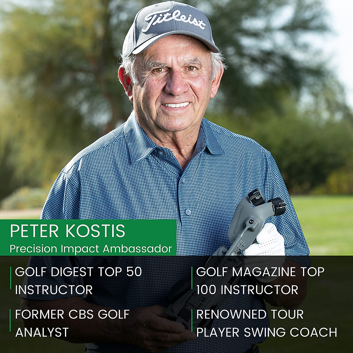 Precision Impact Golf Training Aid - Putting Trainer, Golf Swing Trainer, Golf Training Equipment, Golf Swing Trainer Aid, Golf Trainer, Golf Practice Equipment, Wrist Hinge Trainer - RH Golfers Only