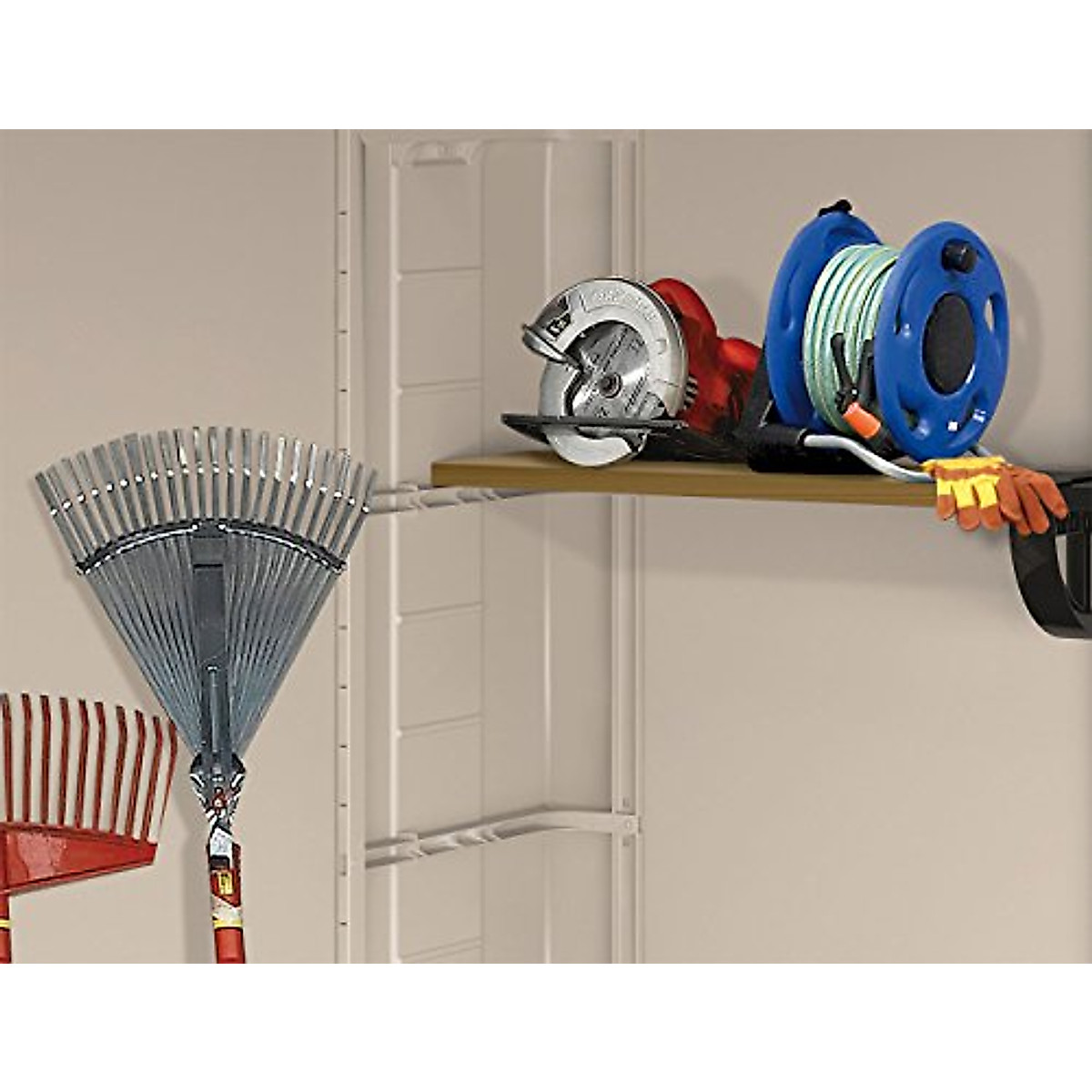 Keter Factor 4x6 Outdoor Storage Shed | Store Patio Furniture, Garden tools, Bike accesories, beach chairs, or Lawn Mowers | Taupe & Brown