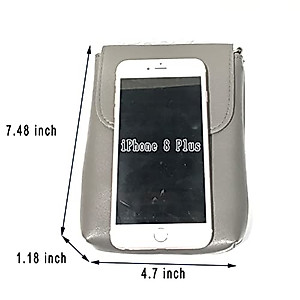 XiaoDuoLi Lightweight Crossbody Phone Pouch for Women Kids Small Shoulder Bag Purse Little Messenger Cash Phone Holder Wallet Style4 Gray