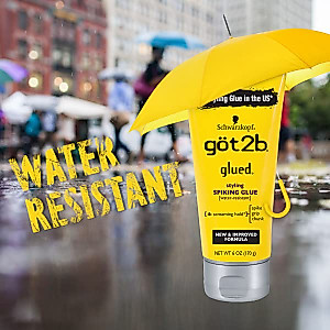 Got2B Glued Styling Spiking Hair Gel 2 - 6 oz tubes + 1 Travel 1.25 oz tube