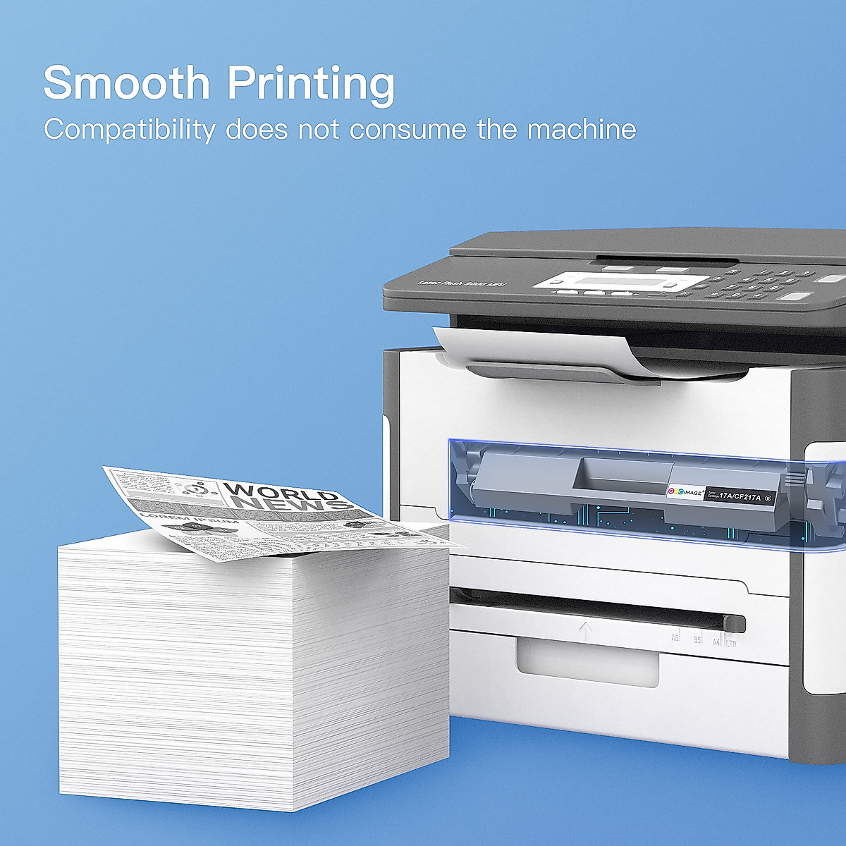 GPC Image Compatible Toner Cartridge Replacement for HP 17A CF217A Toner Compatible with Laserjet Pro M102w M130nw M130fw M130fn M102a M130a Laserjet Pro MFP M130 M102 Series Printer Tray (1 Black)