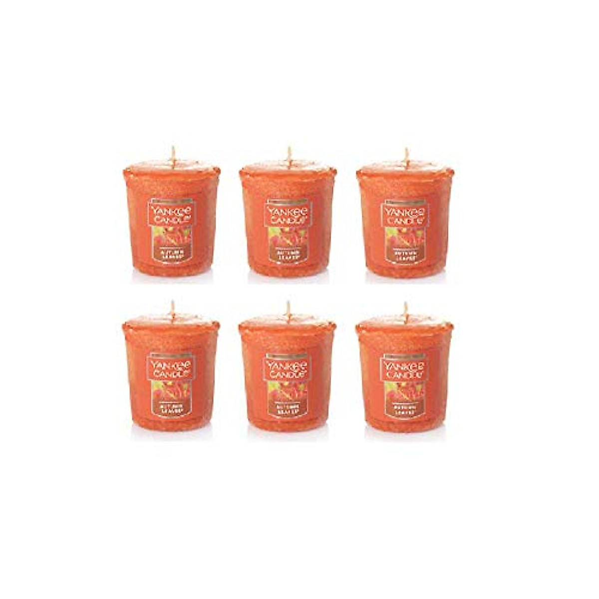 Yankee Candles Set of 6 Autumn Leaves Samplers Votive Candles