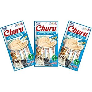 INABA Churu Tuna with Scallop Recipe Lickable Purée Natural Cat Treats 12 Tubes
