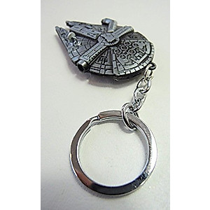 Star Wars Millennium Falcon Spaceship Alloy Keychain (Pewter)