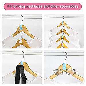 SLMT Clothes Hanger Connector Hooks 40PCS Space Saving Hanger Extender Closet Organizer for Shirt Hangers Velvet Huggable Hangers Wooden Hanger (40 Pack)