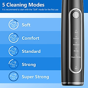 Ni-SHEN Dog Plaque Remover for Teeth,Pet Ultrasonic Tooth Cleaner,Teeth Cleaning Kit -Tartar Remover for Teeth Stains for Dogs and Cats (Black)