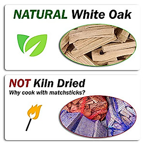 Carolina Cookwood Mini Pizza Oven Wood 6 Inch Firewood Pizza Logs Naturally Cured White Oak Hardwood for Portable Wood Pizza Ovens 750 Cubic Inches, Approximately 12lbs