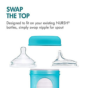 Boon NURSH Silicone Sippy Cup Lid, 6 Months and up (Pack of 3), 1L