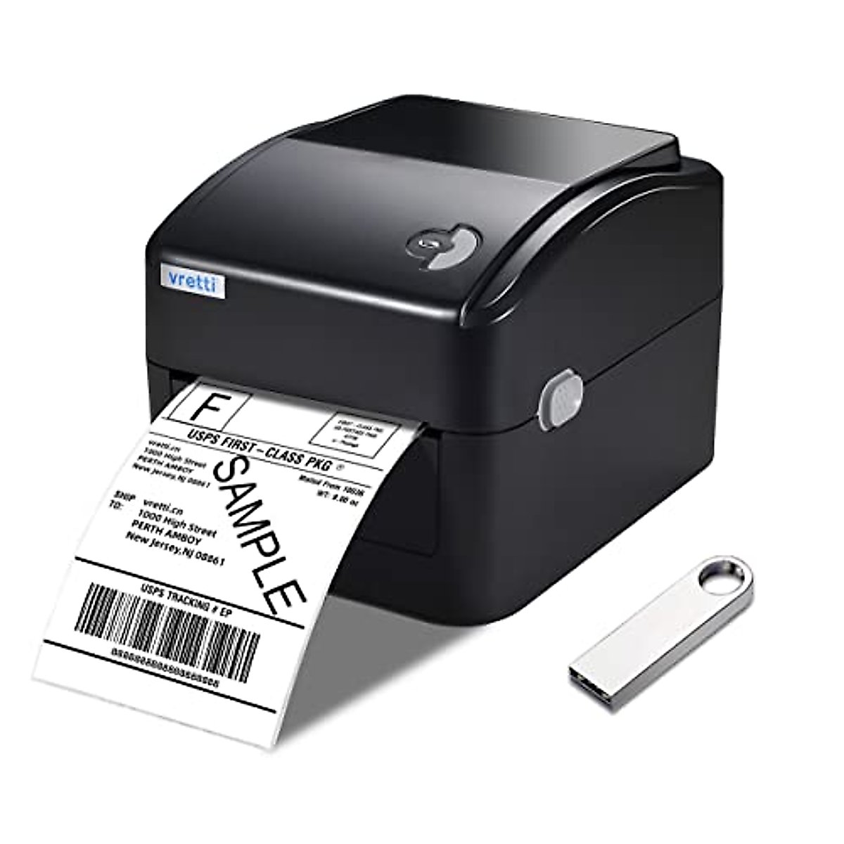 VRETTI Shipping Label Printer, Thermal Label Printer for Shipping Packages, 4x6 Barcode Label Printer Compatible with Windows & Mac System, Label Maker Machine for Small Business UPS Ebay Amazon label