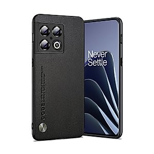 Puxssul for OnePlus 10 Pro 5G Case, Soft TPU Artificial Leather case,Extremely Light Ultra-Light Camera Protection Leather Cover Case for OnePlus 10 Pro 5G (Black)
