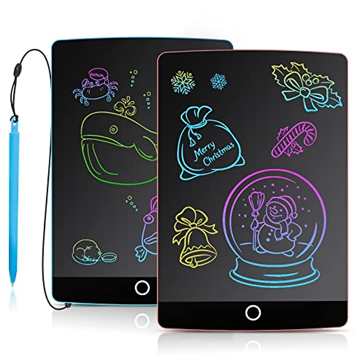 2 Pack LCD Writing Tablet, 8.5 Inch Electronic Drawing Pad, Colorful Toddler Doodle Board,Educational Learning Gifts for Kids Age 3 4 5 6 7 8 Years Old Girls Boys (Blue+Pink)