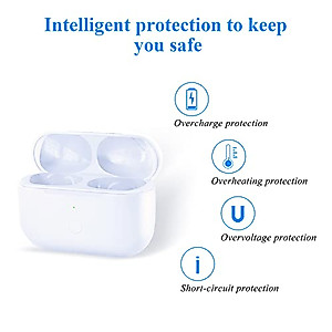 Wireless Charging Case Replacement Compatible for AirPod Pro Charging Case,Charger Case with Bluetooth Pairing Sync Button, White