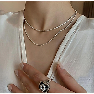 Verona Jewelers Sterling Silver Diamond Cut 2MM Sparkle Chain Necklace Criss cross Necklace- Shiny Necklace Sparkling Chain Sterling Silver Necklace (18)