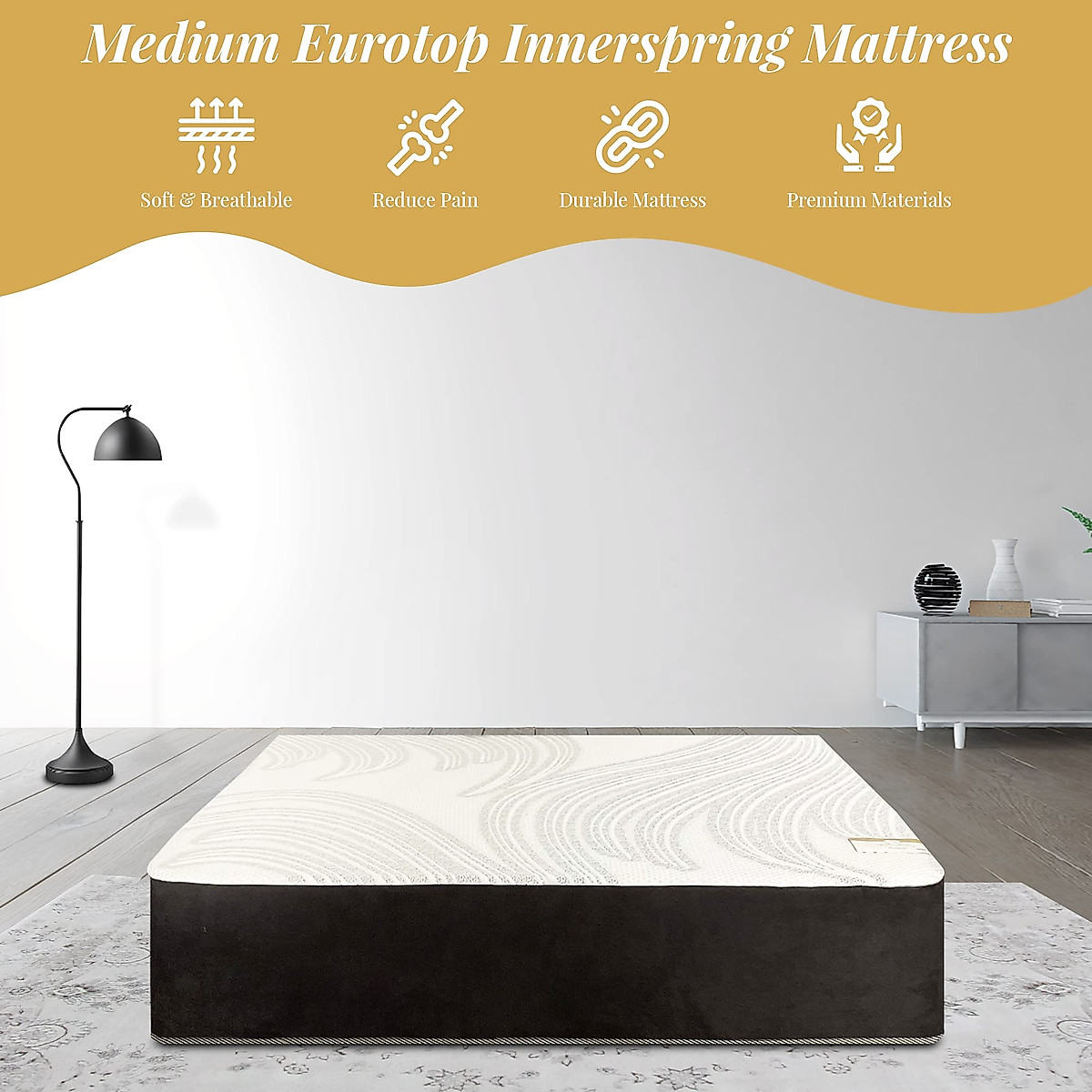Greaton 10" Plush Memory Foam Mattress, Gel Bed Mattresses for Ultimate Comfort, Help Maintain Sleeping Position and Posture, Complete Body Support at Every Side, Full XL