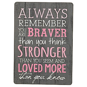 Always Remember You are Braver Breast Cancer Awareness Wood Magnet