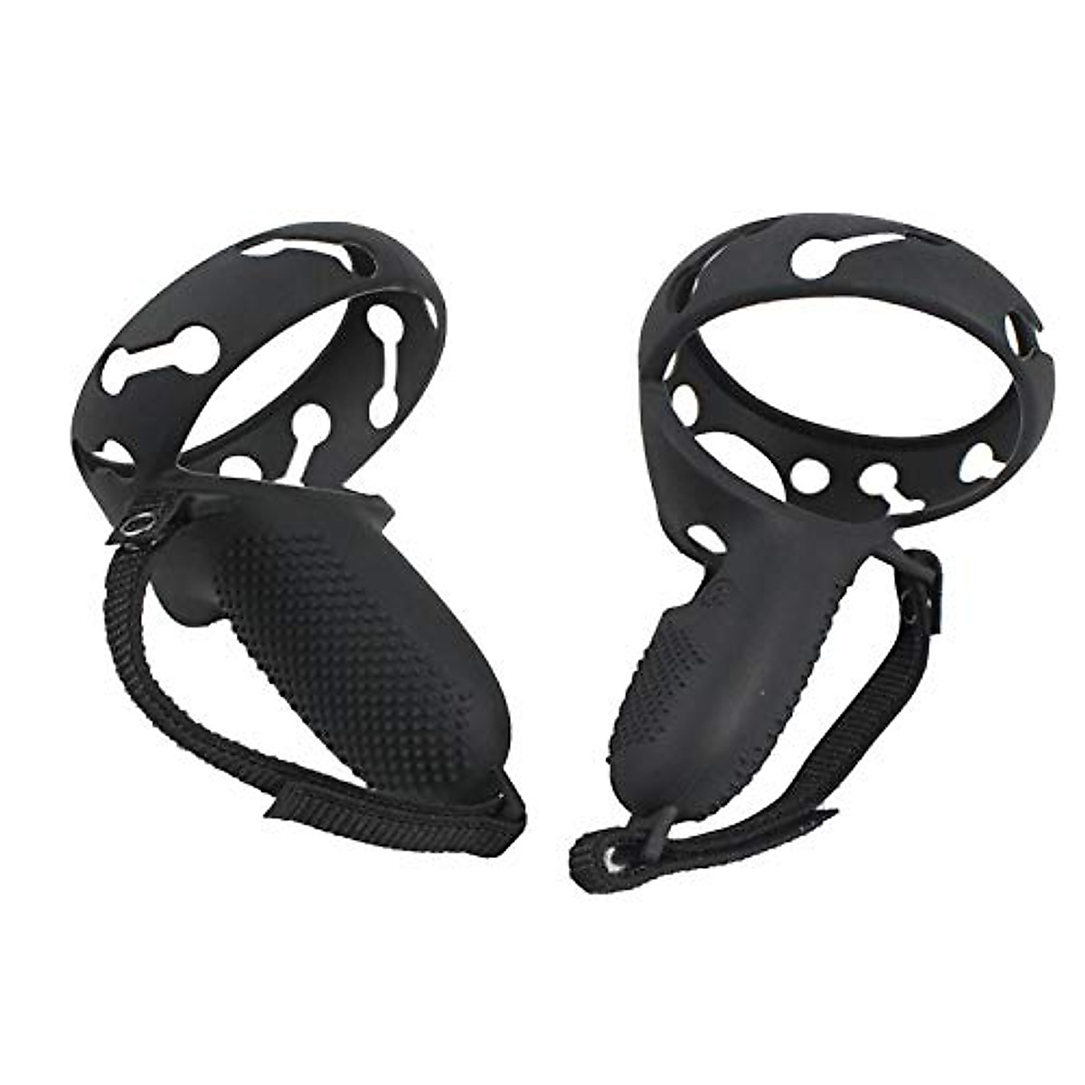Kakalote Compatible for O culus Quest 2 Touch Controller Full Grip Cover, Slip Proof and Fall Proof Protective Silicone Sleeve with Hand Strap for Quest 2 Headset