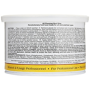 GiGi All Purpose Hair Removal Hard Wax for All Skin Types, 14 oz