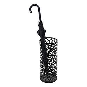 Yamazaki Home Umbrella Stand - Storage for Umbrellas and Walking Canes Steel One Size Black