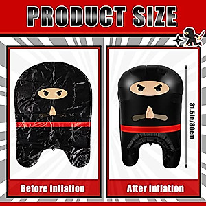 6 Pcs Ninja Birthday Party Balloons Ninja Party Decoration Red and Black Warrior Themed Party Supplies for Boys Ninja Balloons Birthday Party Supplies for Decor Party Favors Kids Baby Shower