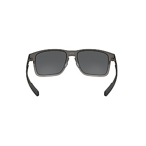 Oakley Men's OO4123 Holbrook Metal Square Sunglasses, Matte Gunmetal/Prizm Black Polarized, 55 mm