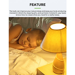 LOHAS Bug Light Bulb Yellow LED Bulbs, Outdoor Porch Lights, Amber Bedroom Night Light Bulb A15 Bugs LED Bulbs, 40W Equivalent E26 Edison Bulb(5W), Warm LEDs Hallway Lighting Decorative Lamps(4 Pack)