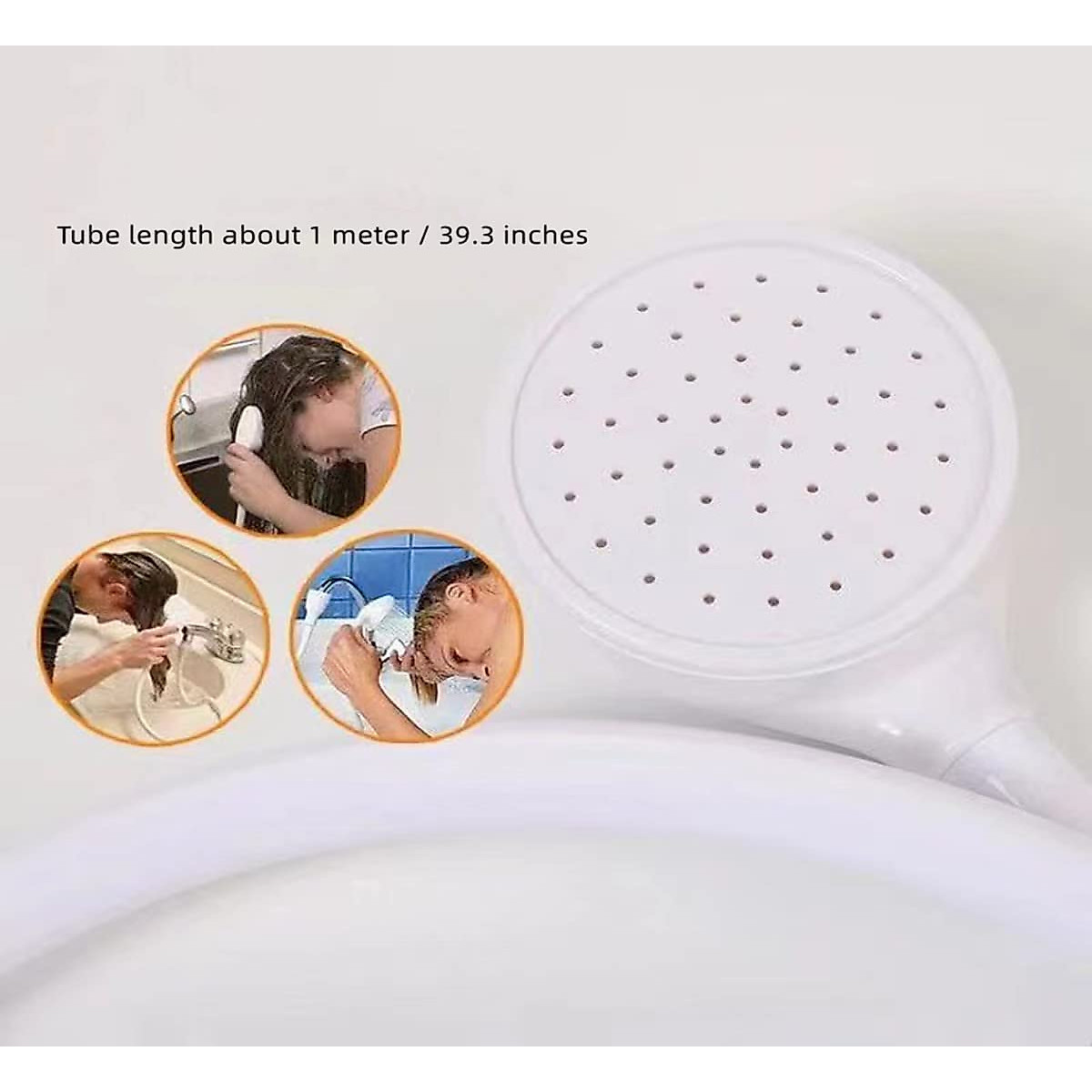 Portable Sink Hose Faucet Sprayer Shampoo Sprayer Sink Spray HoseHandheld Hose Faucet Shower Head Pet Faucet Sprayer Pet Bath Handheld Shower Pet Bathroom Hose Sink Washing