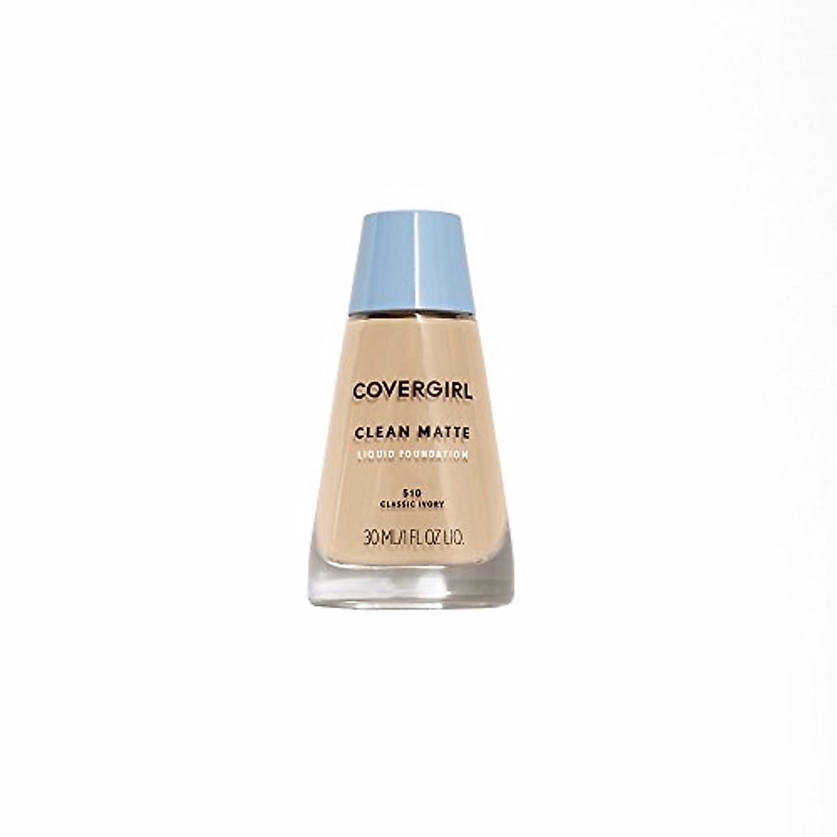 COVERGIRL Clean Matte Liquid Foundation Classic Ivory, 1 oz (packaging may vary), Liquid Foundation, Matte Foundation, Lightweight Foundation, Moisturizing Foundation, Water Based Foundation