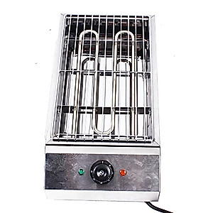 Commercial 1800W Electric Smokeless Barbecue Oven Grill for BBQ Equipment, with Adjustable Thermostatic Control 110V Stainless Steel Restaurant Grill,Grill Net Size 42.5x25.5cm