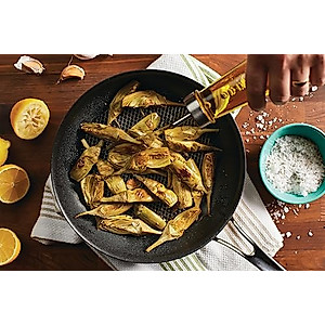 Anolon X Hybrid Nonstick Induction Frying Pans/Skillet Set, 10 Inch and 12 Inch, Dark Gray