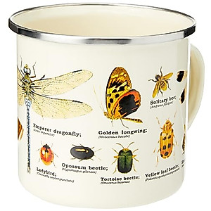 Gift Republic Insects Enamel Mug, 1 Count (Pack of 1), Multicolor,500 ml
