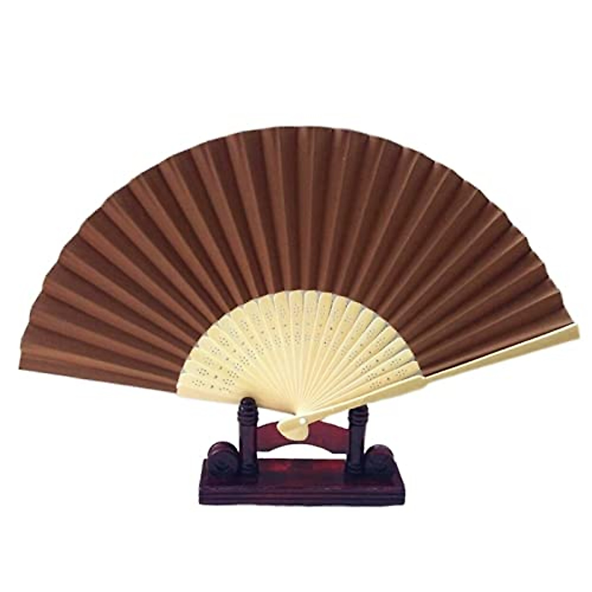 Folding Hand Fan Pattern Folding Dance Wedding Party Lace Silk Folding Hand Held Solid Color Fan веер ручной складной ventilador Decorative Fan (Color : RD)
