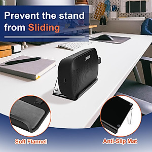 TXEsign Desktop Holder for Bose New SoundLink Flex 2nd Gen/Bose SoundLink Flex Bluetooth Speaker, Table Base Stand Display Stand Acrylic Speaker Stand Mount with Cable Management Groove (Black)
