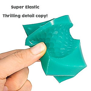 BBDINO Super Elastic Silicone Mold Making Kit, Mold Making Silicone Rubber N.W. 21.16 oz, Liquid Silicone Rubber Mold Making, Ideal for Casting 3D Silicone Molds| Food Molds 1:1 by Volume, Jade Green