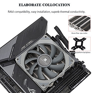 Thermalright AXP90 X36 Low Profile ITX CPU Cooler, 36mm Height, TL-9015 Slim PWM CPU Fan, Computer ITX Heatsink Cooler, for AMD:AM4 AM5/Intel LGA1150/1151/1200/1700