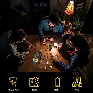 EXIT: Nightfall Manor (with Jigsaw Puzzles) | EXIT: The Game – A Kosmos Game | Family-Friendly, Jigsaw Puzzle-Based at-Home Escape Room Experience | Collaborative Game | for 1 to 4 Players, Ages 10+