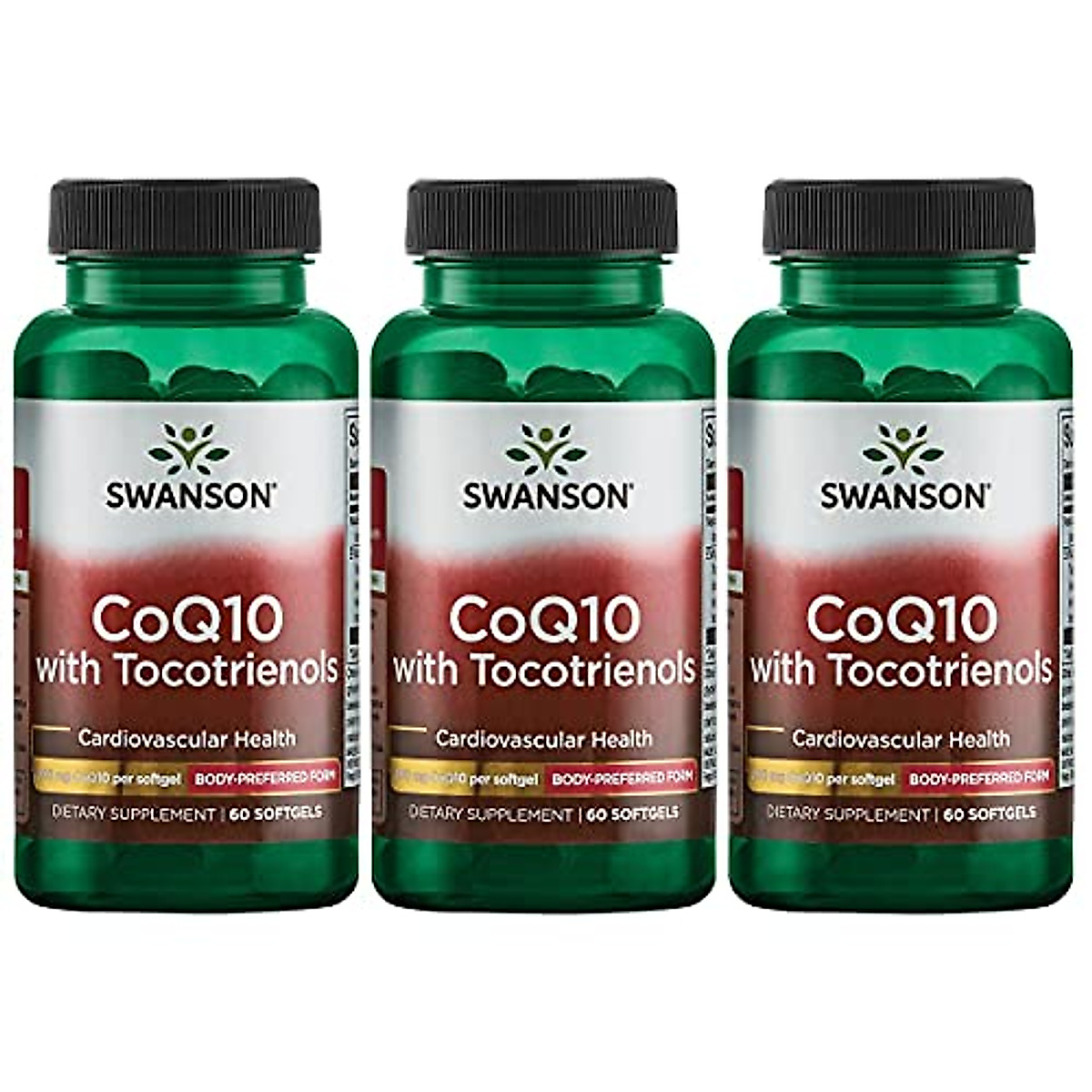 Swanson Coq10 with Tocotrienols 200 mg 60 Sgels 3 Pack