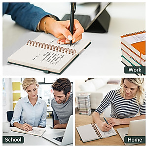 Lined Spiral Journal Notebook with 320 Numbered Pages, B5 College Ruled Thick Journals for Writing with 100GSM Paper, Hardcover Notebooks with Contents for Work, School, Women, Men, Green