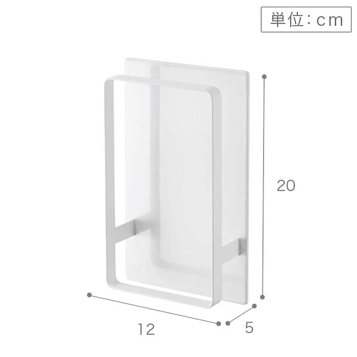 山崎実業(Yamazaki) BT-TW BC WH Bath Chair Holder, 約W12XD5XH20cm, wht