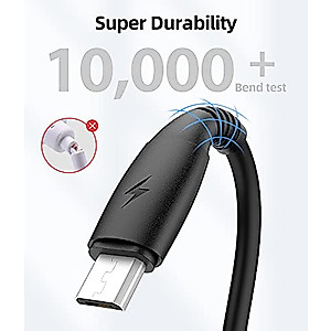 HOTNOW Micro USB Cable 0.5ft 6 inch Short Cords, [3 Pack,0.5FT] Android Charger Durable Short Cable Fast Charging Cord for Samsung Galaxy S7 S6 S7 Edge S5,Note 5,PS4,Power Bank and More