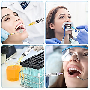 JMU 100pcs Dental Irrigation Needle Tips, 27G Blunt Dispensing Needle Tips Endodontic Irrigarion Needles, Luer Lock Design, Yellow