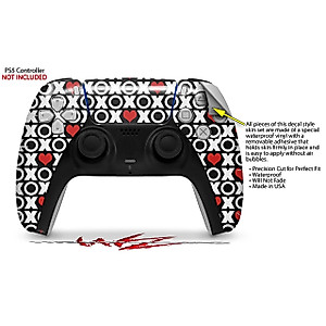WraptorSkinz Skin Wrap compatible with Sony PS5 DualSense Controller XO Hearts (CONTROLLER NOT INCLUDED)