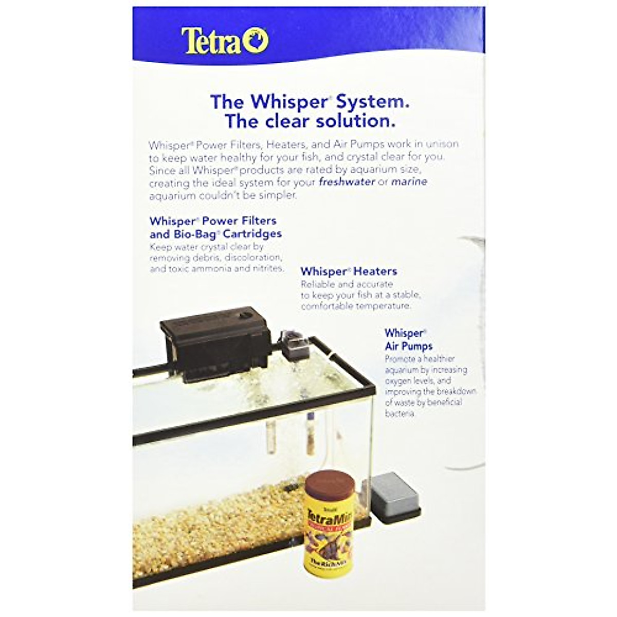 Tetra Whisper Power Filter for Aquariums, 3 Filters in 1, Up to 20-Gallons
