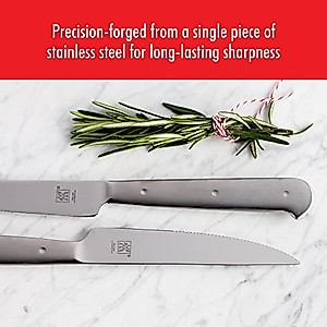 ZWILLING Porterhouse Razor-Sharp Steak Knife Set of 8 with Black Presentation Case, Gift Set, Silver