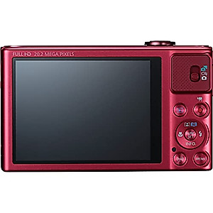 Canon PowerShot SX620 HS Digital Camera (Red) (1073C001), 2 x 64GB Card, 3 x NB13L Battery, Corel Photo Software, Charger, Card Reader, LED Light, Soft Bag + More (Renewed)
